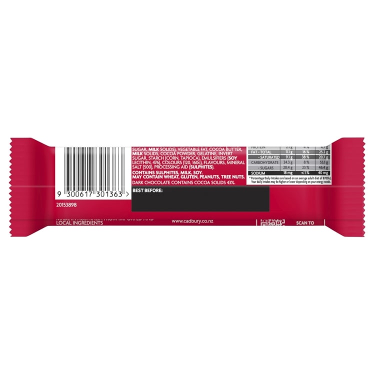 Cadbury Cherry Ripe Bar 44g - Kmart