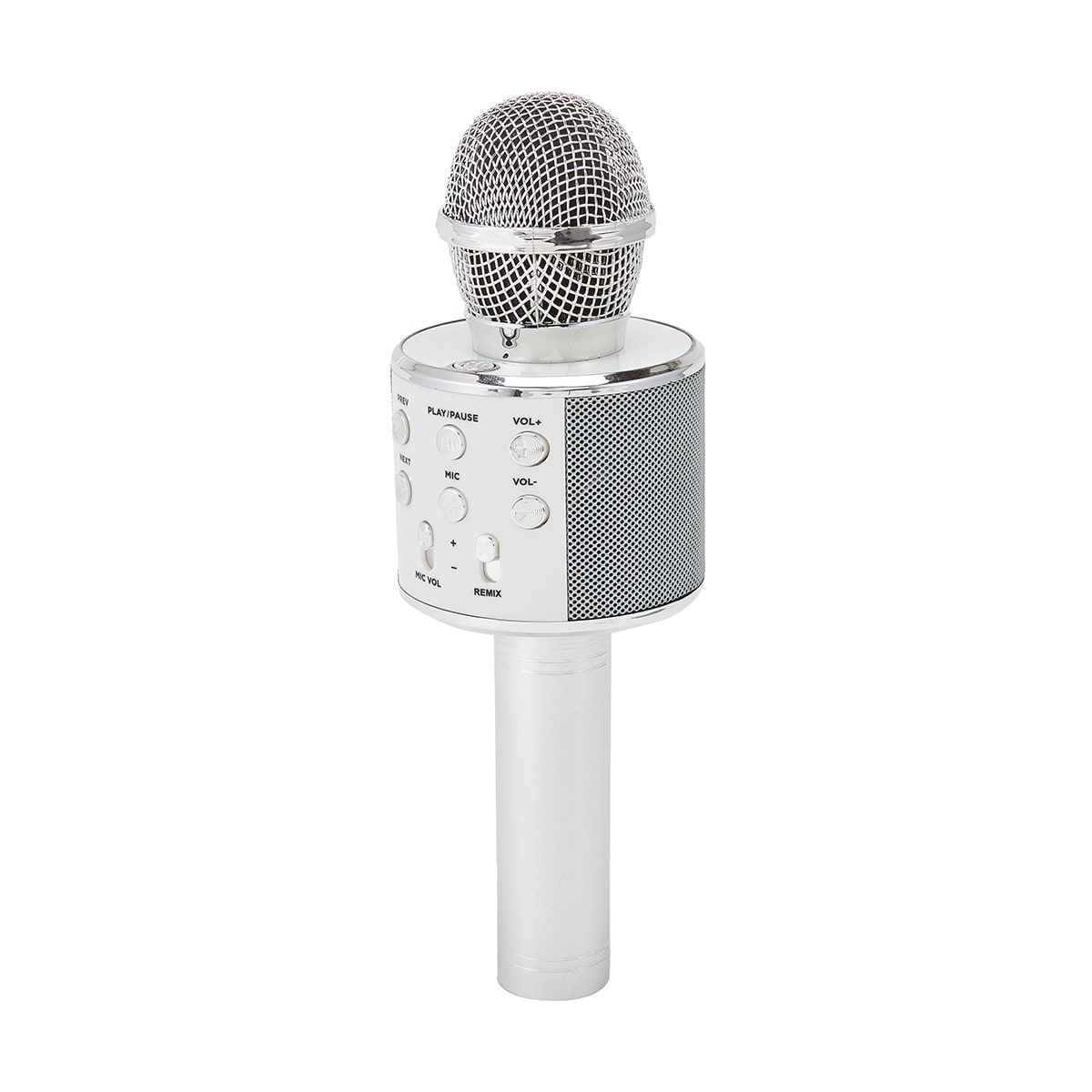 Bluetooth Karaoke Microphone with Speaker - Silver - Kmart