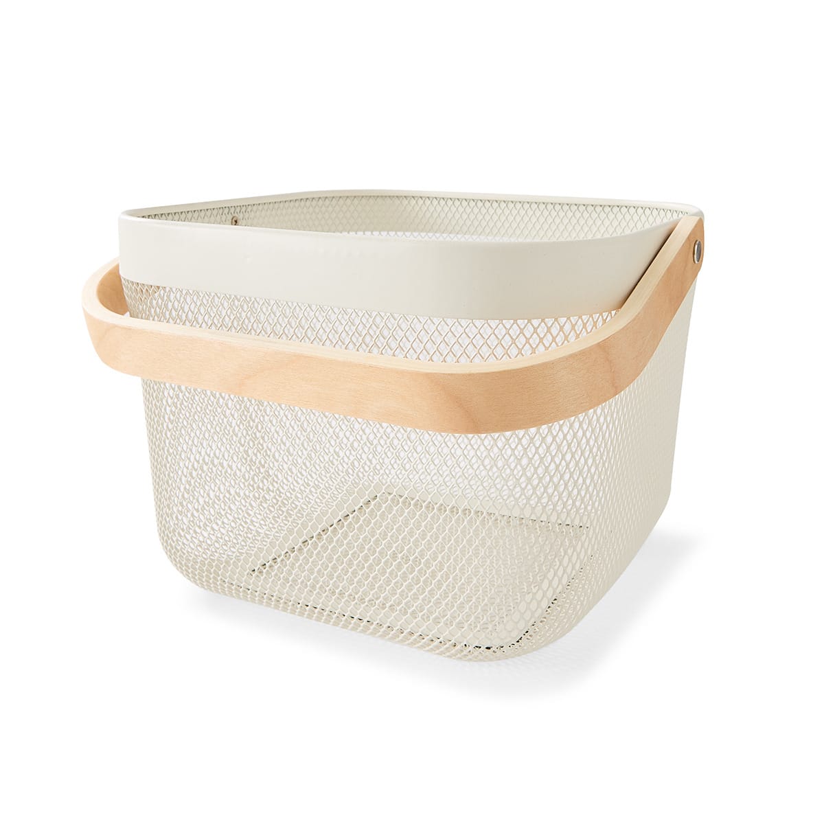 Off White Mesh Basket - Kmart
