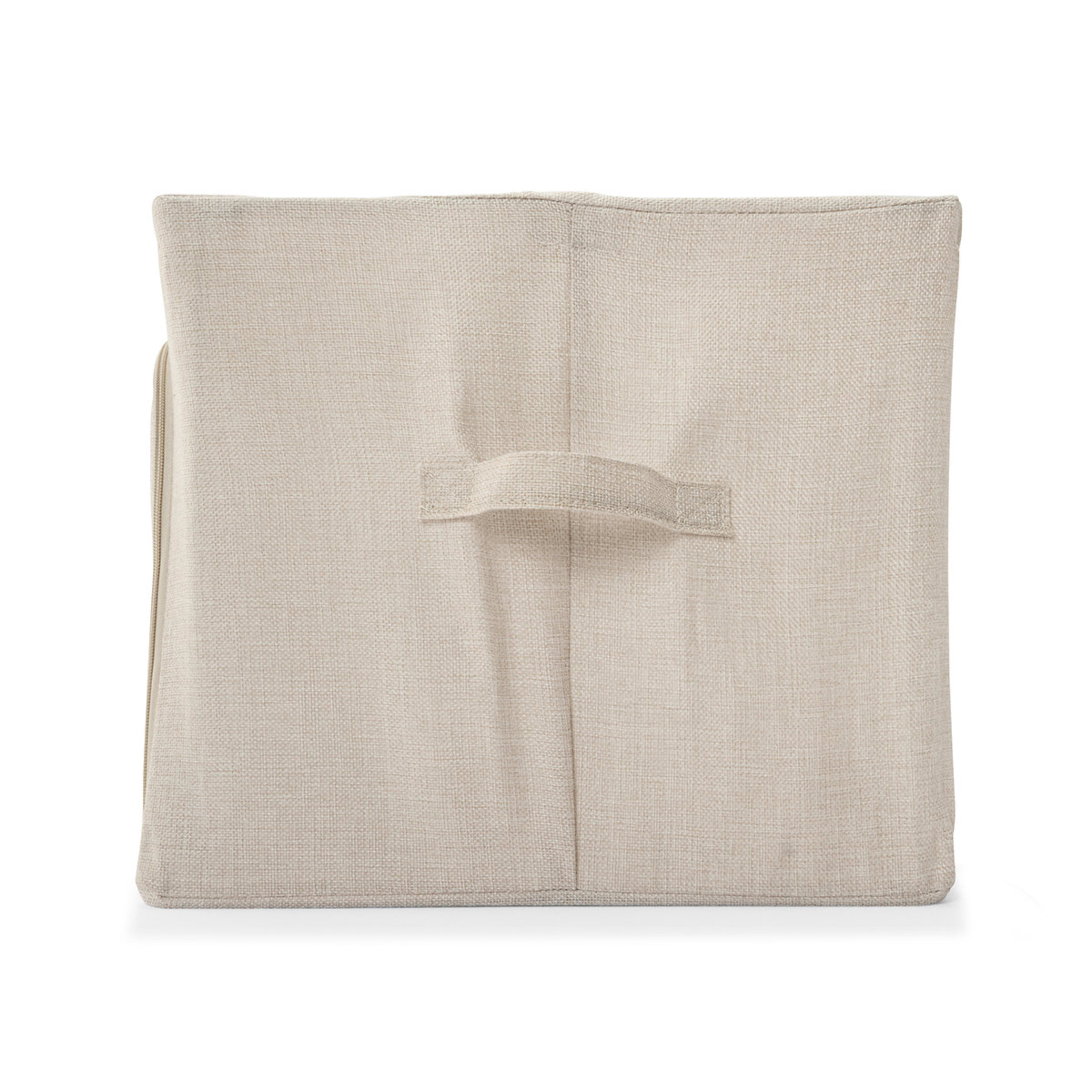 Linen Look Collapsible Box with Window - Large, Beige - Kmart