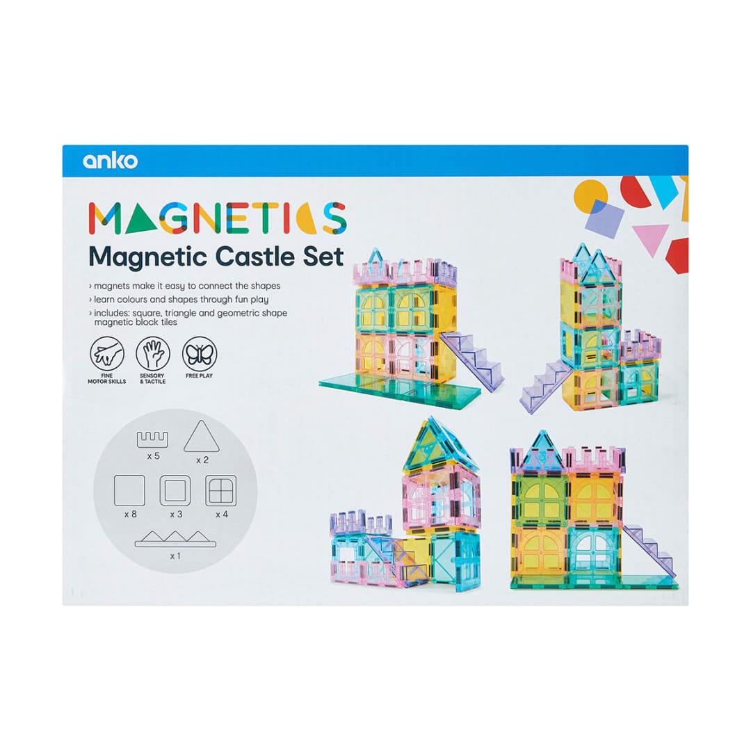 23 Piece Magnetic Castle Set - Kmart