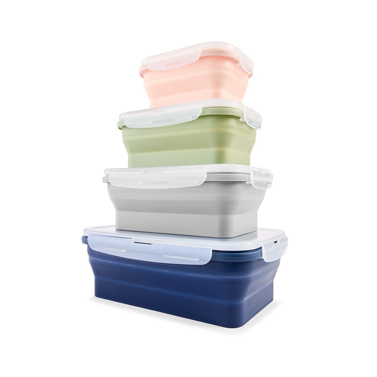 4 Piece Silicone Collapsible Container - Kmart