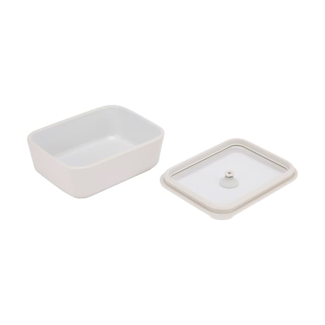1.1L Porcelain Container with Glass Lid - Kmart
