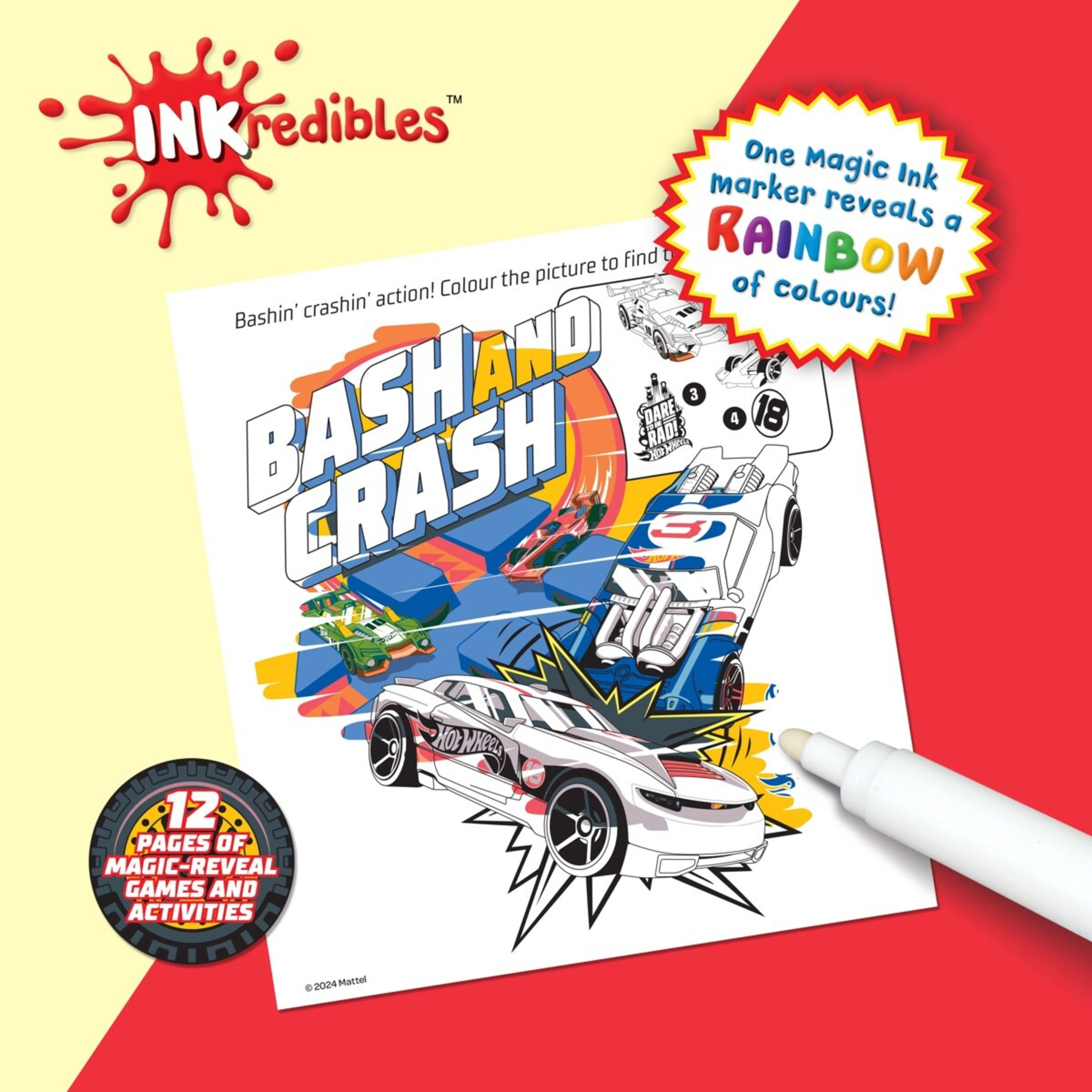 INKredibles Magic Reveal Hot Wheels Mess Free Magic Ink Pictures ...