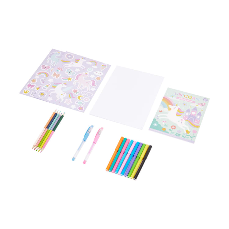 30 Piece Unicorn Fun Activity Case - Kmart NZ