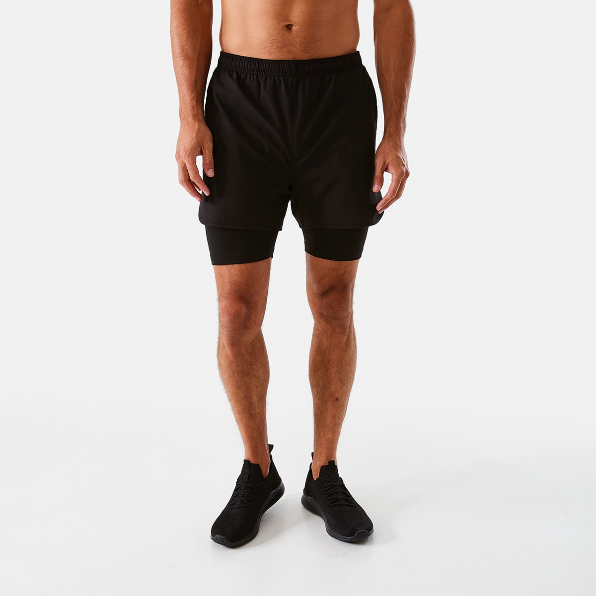 Active Mens Dual Layer Shorts - Kmart