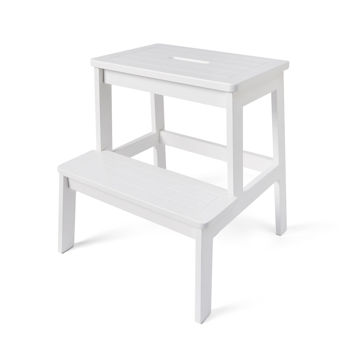 Panelled Step Stool - White - Kmart