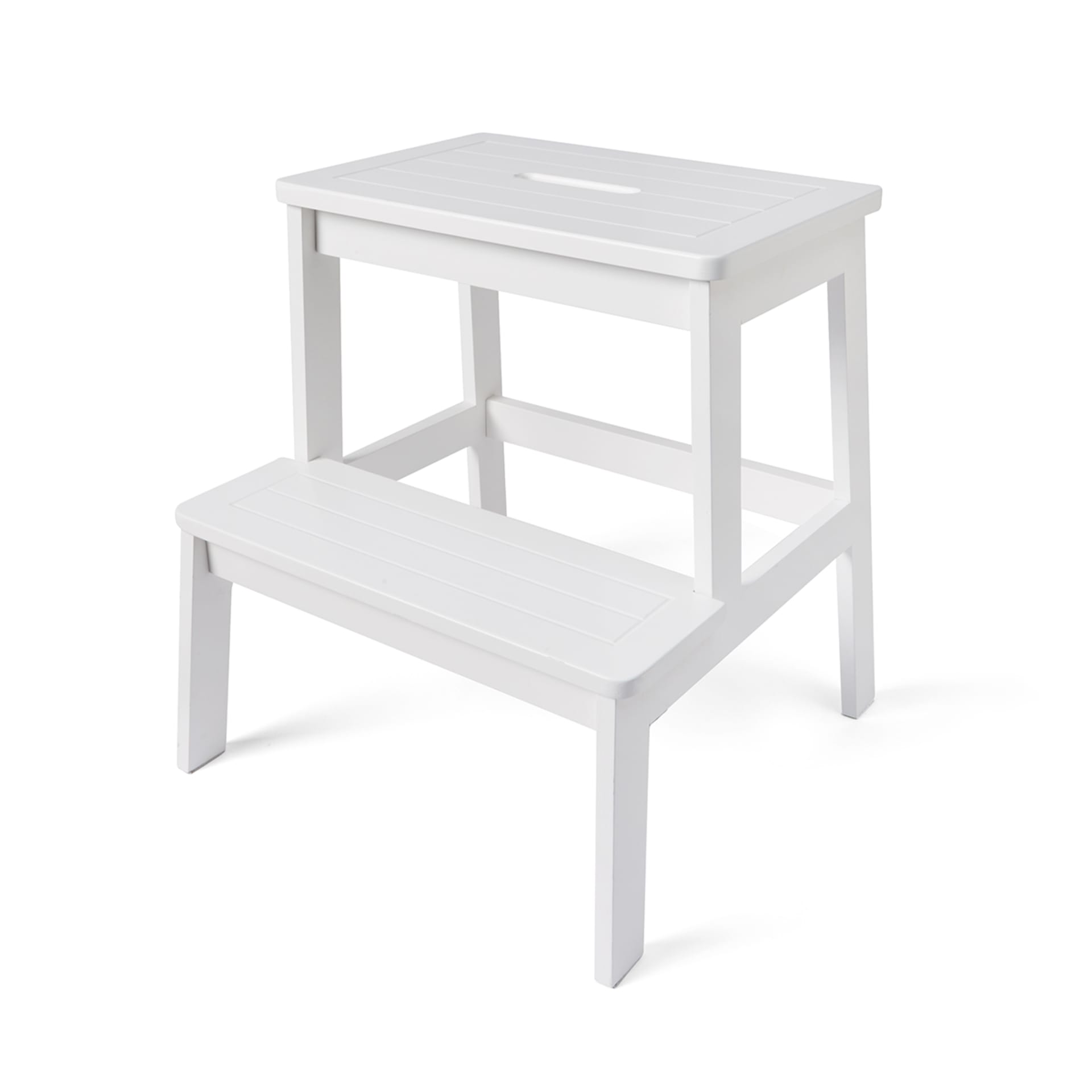 Panelled Step Stool - White - Kmart