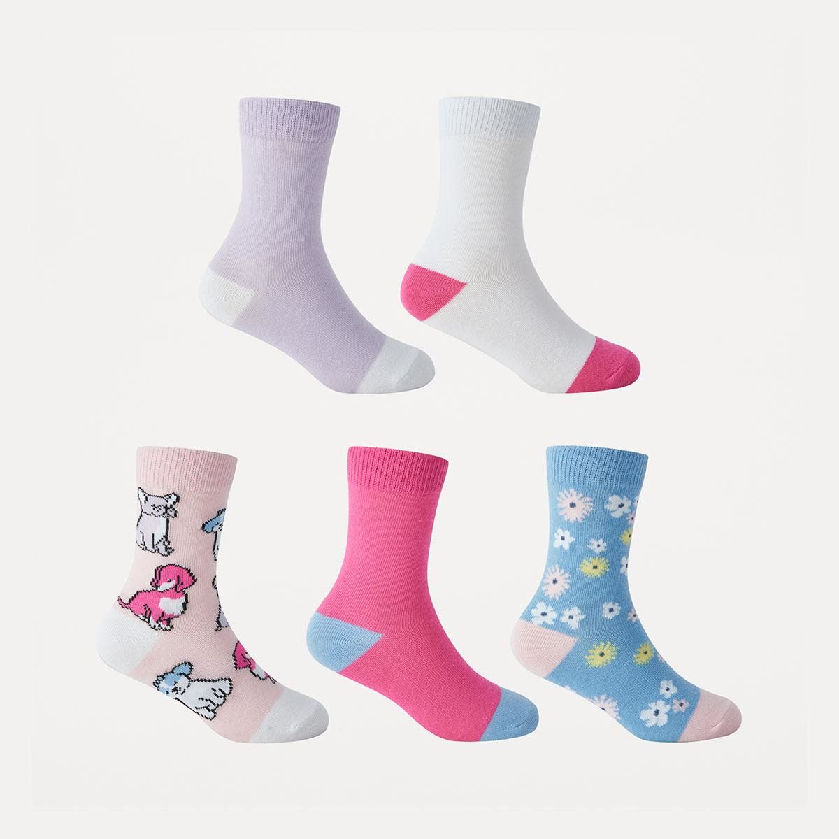 5 Pack Crew Socks - Kmart