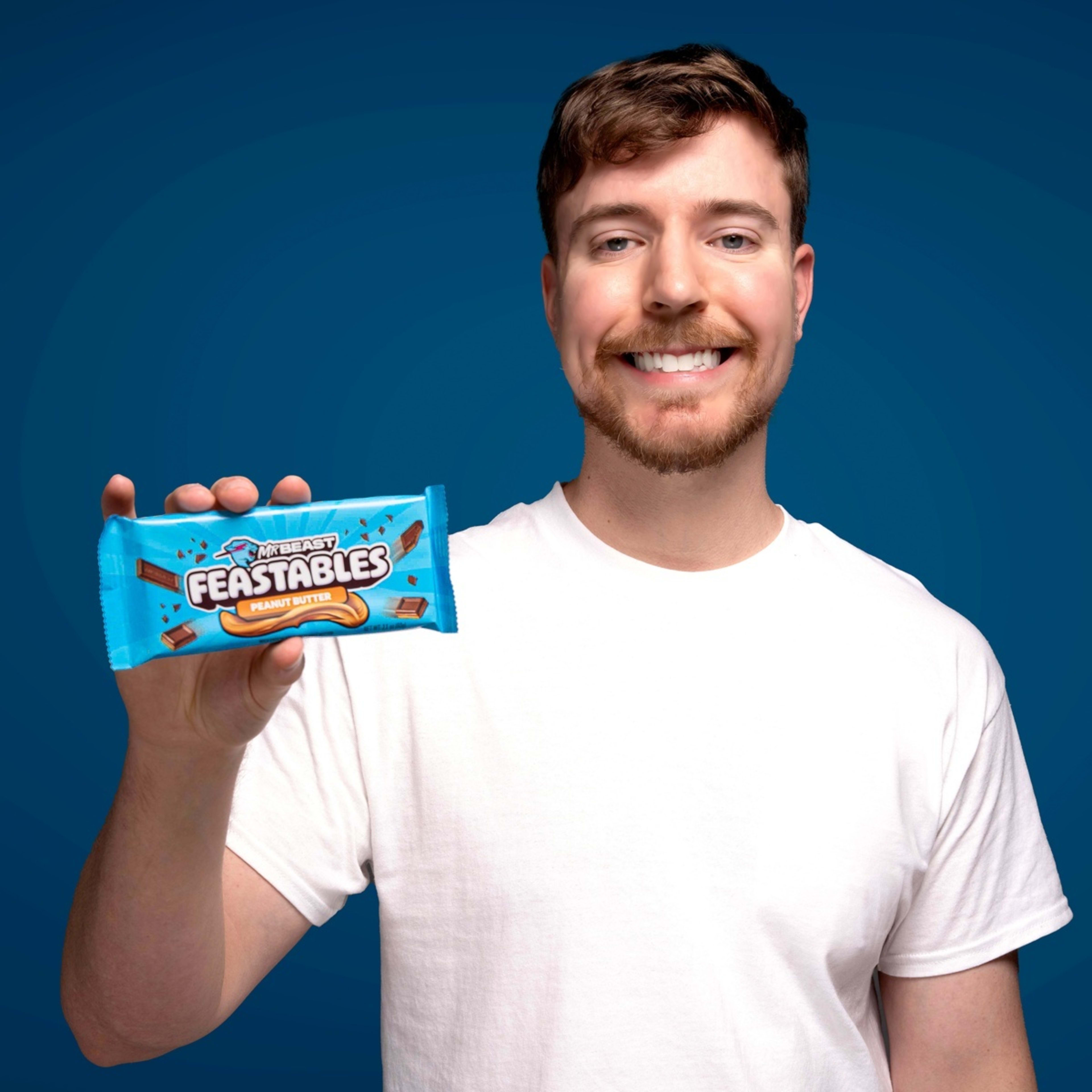 MrBeast Feastables Peanut Butter Milk Chocolate Bar 60g - Kmart