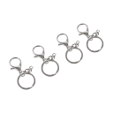 4 Pack Keyrings - Silver Look - Kmart