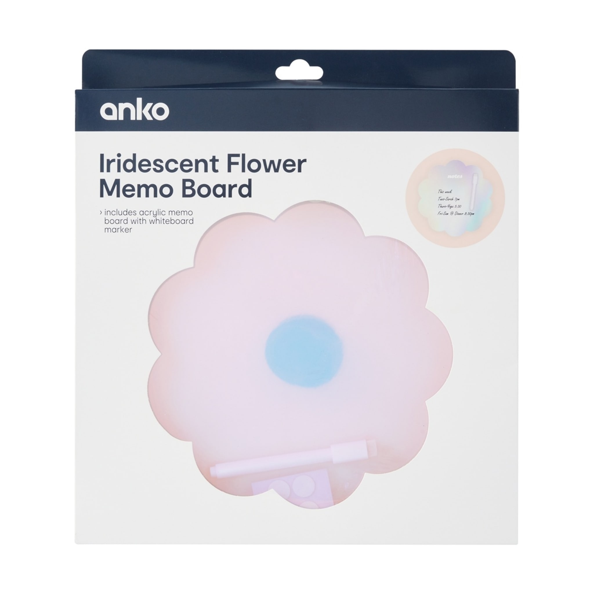 Iridescent Flower Memo Board - Kmart