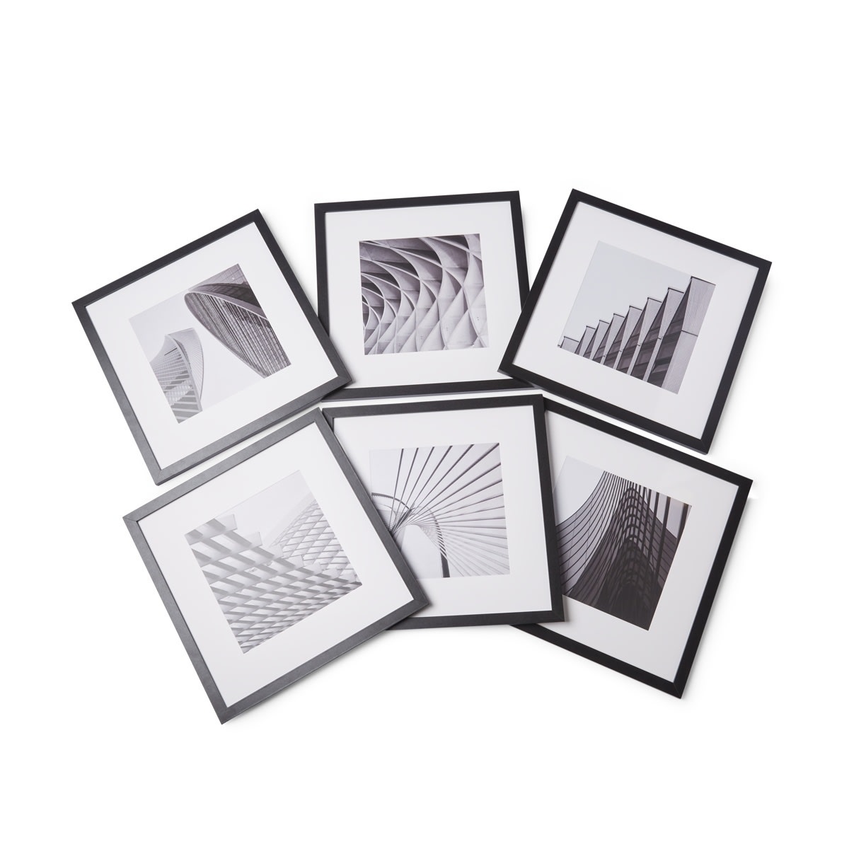 Set of 6 Gallery Frames - Black - Kmart