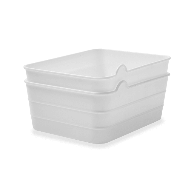 2 Pack Medium Flexi Trays - White - Kmart