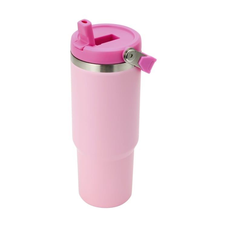 840ml Pink Tumbler with Top Handle - Kmart