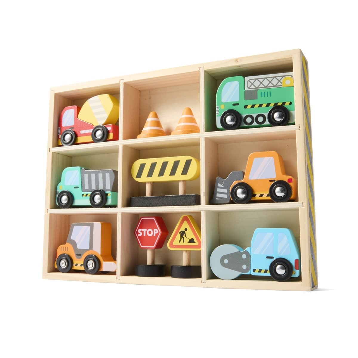 Wooden Construction Vehicle Set - Kmart