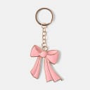 Bow Keyring - Gold Tone and Pink - Kmart