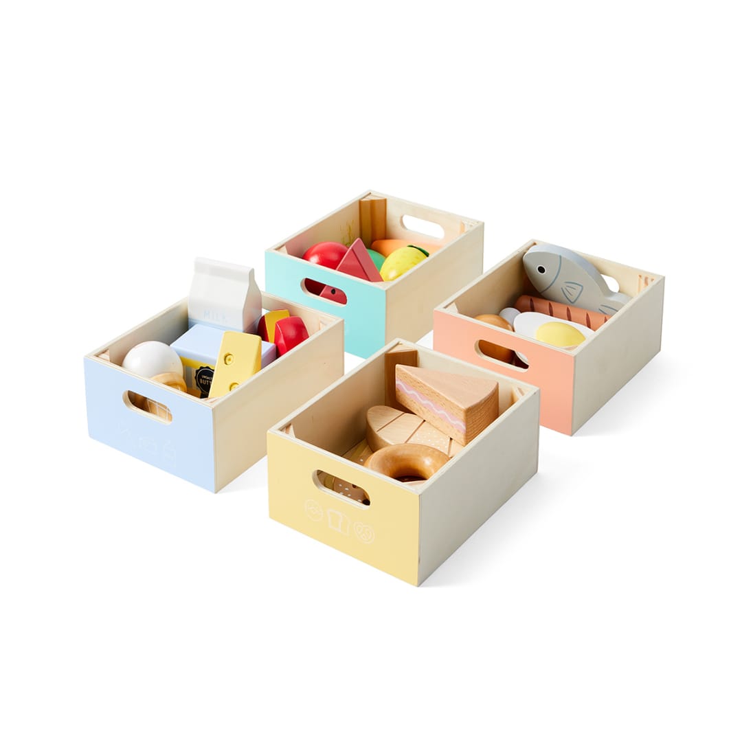 24 Piece Wooden Food Groups Multipack - Kmart