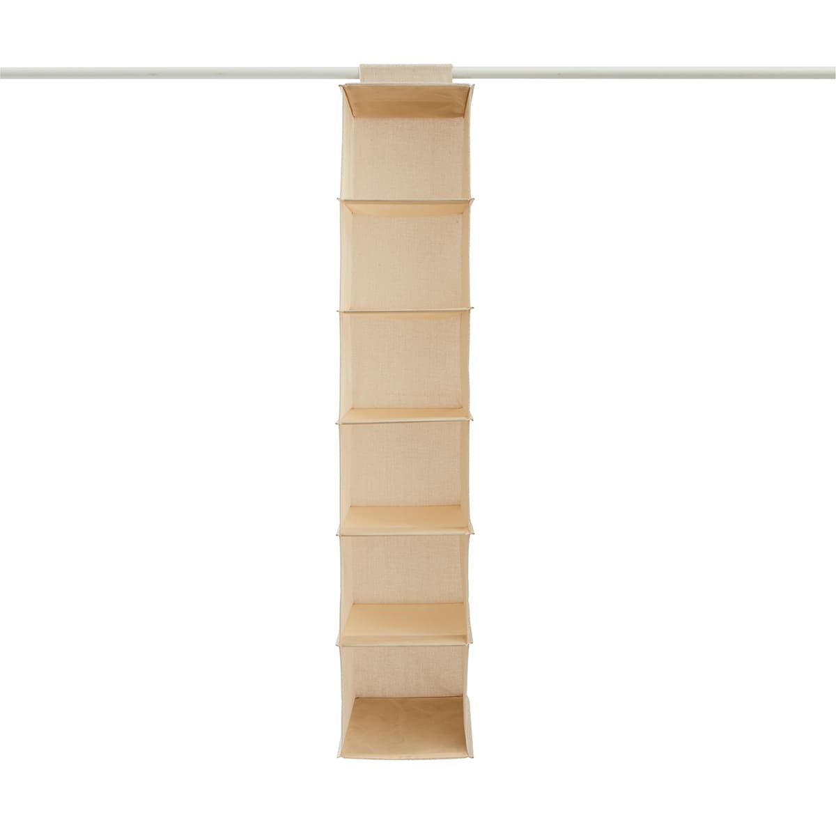 6 Shelf Linen Look Hanging Organiser - Kmart