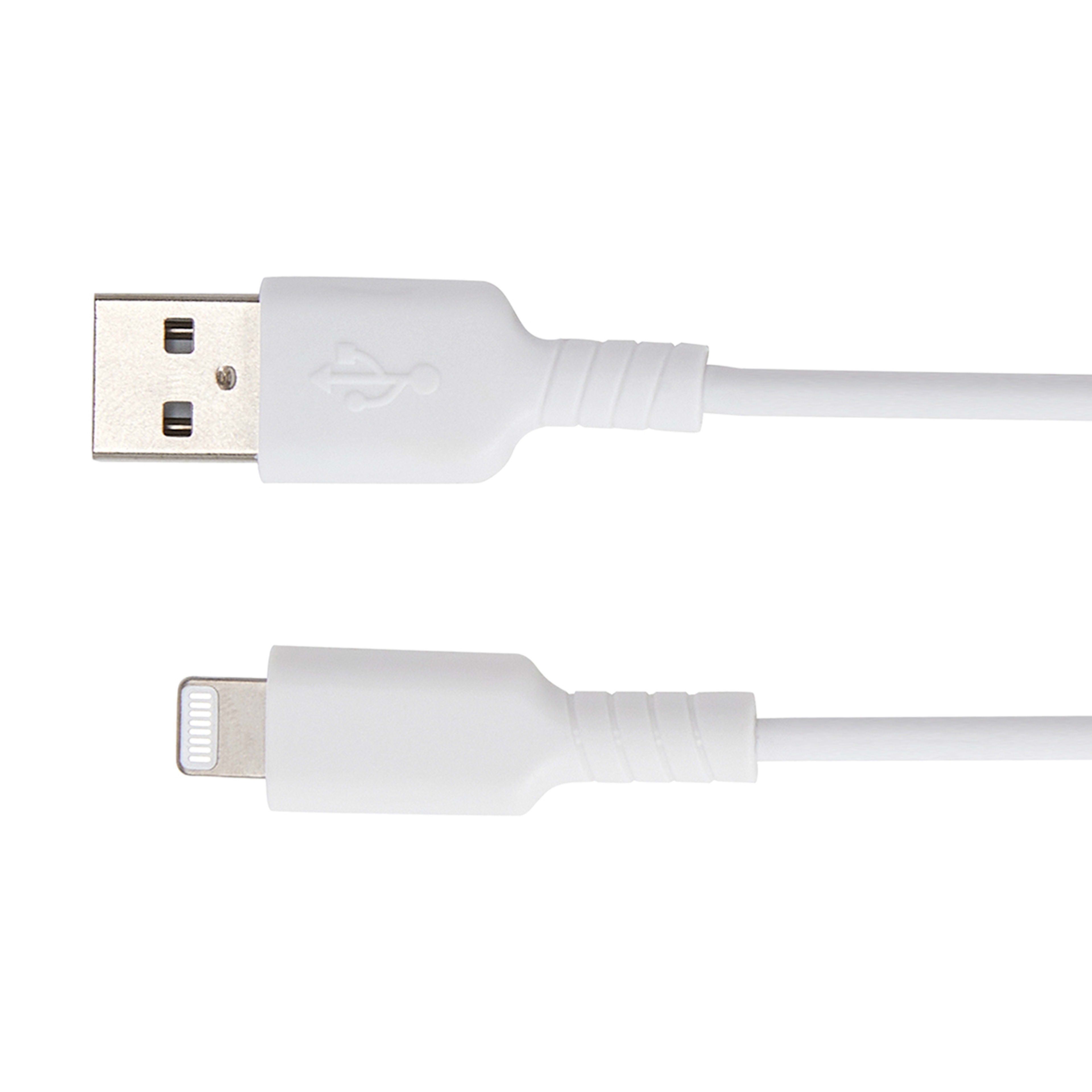 USB to Lightning Cable - 2m, White - Kmart