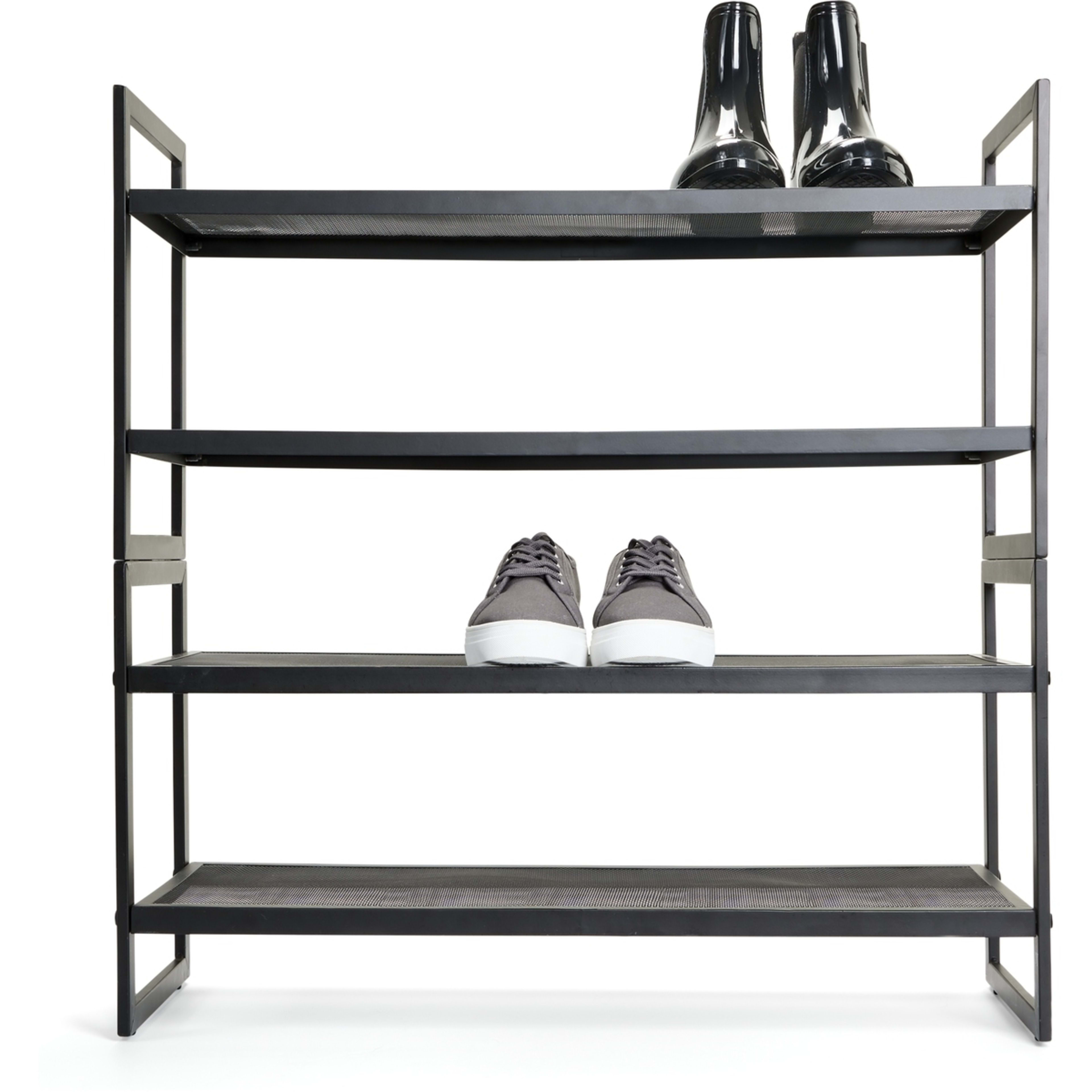 2 Tier Metal Stackable Mesh Shoe Rack - Kmart