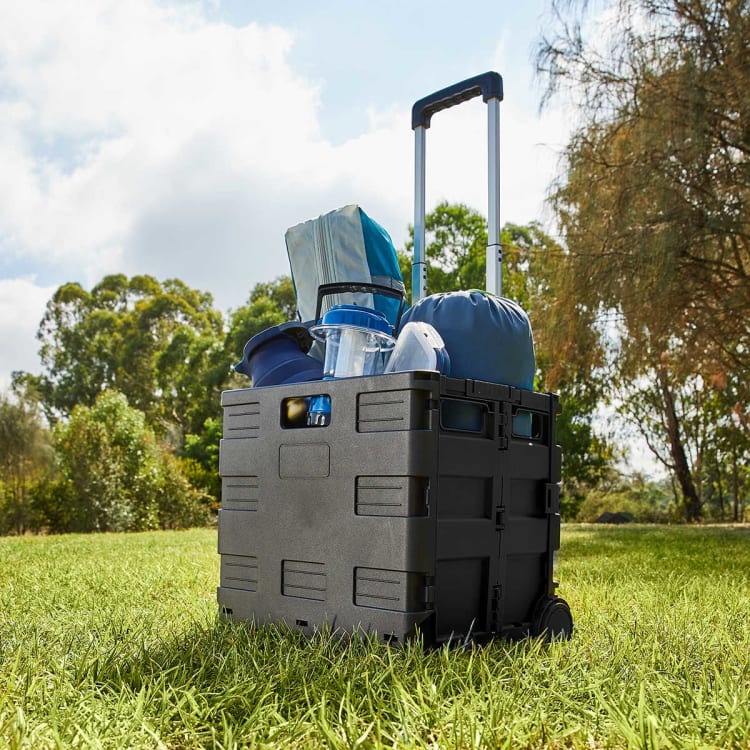 Collapsible Trolley Box - Black - Kmart