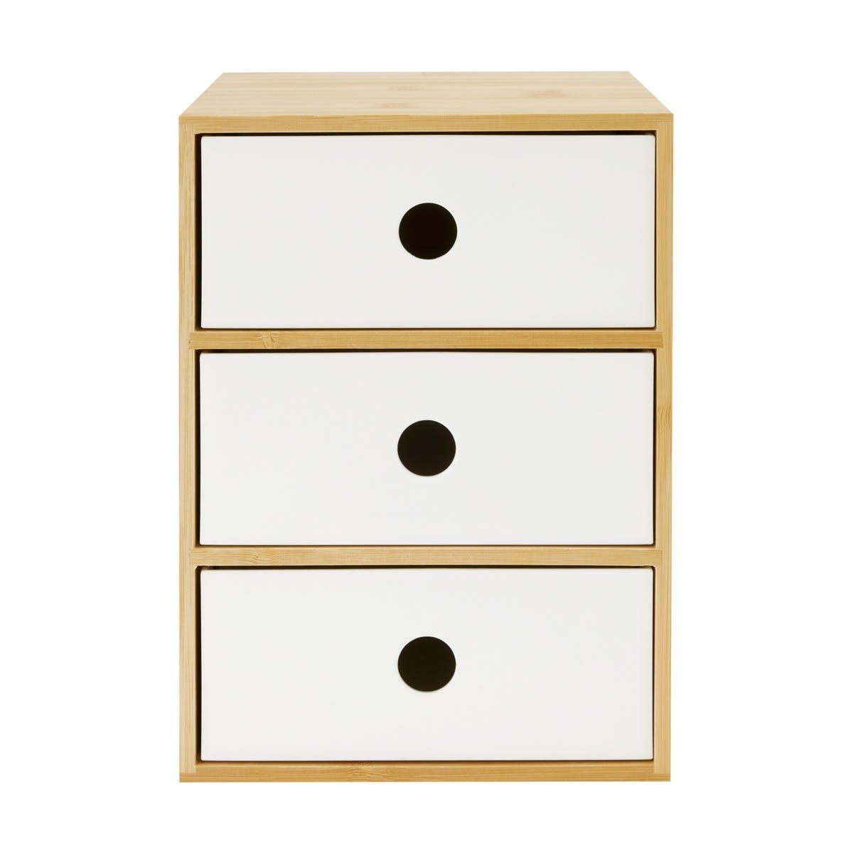 Bamboo and Plastic Vertical 3 Drawers - Kmart NZ