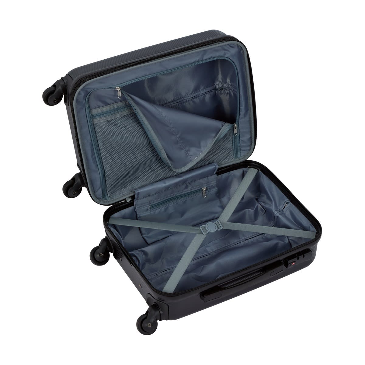 47cm Albany Hard Case 4 Wheels - Graphite - Kmart
