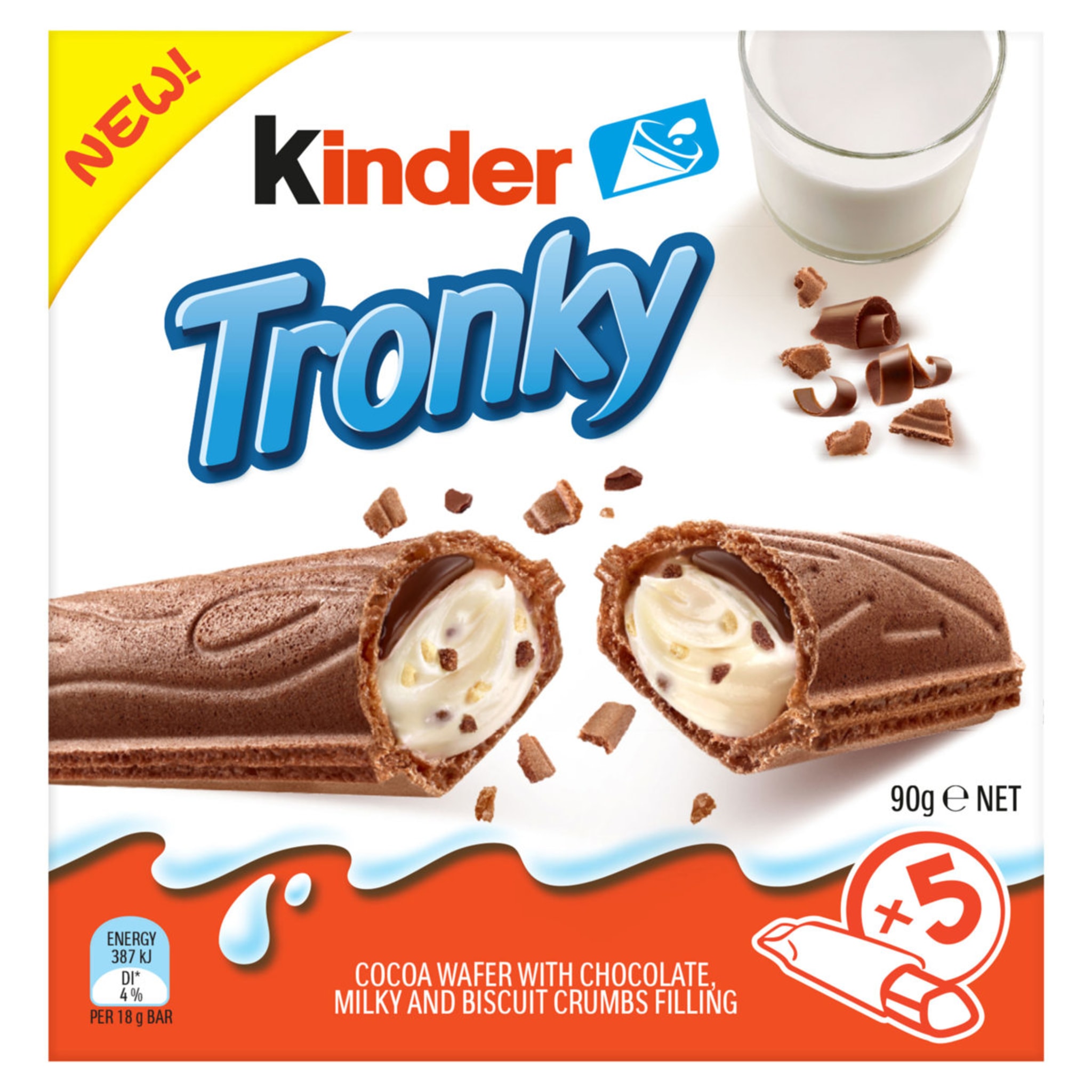 5 Pack Kinder Tronky Bar 90g - Kmart