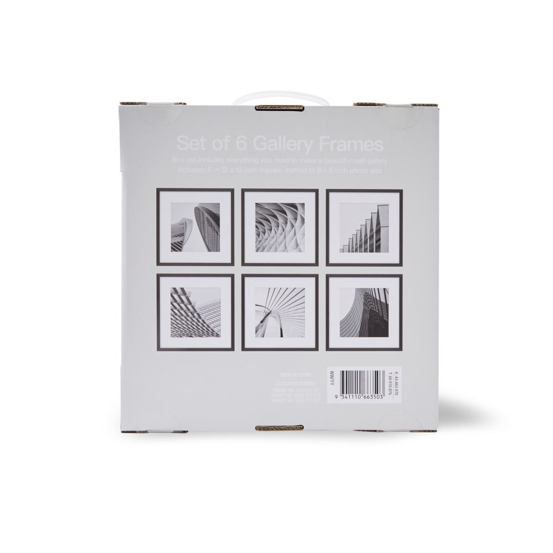 Set of 6 Gallery Frames - Black - Kmart
