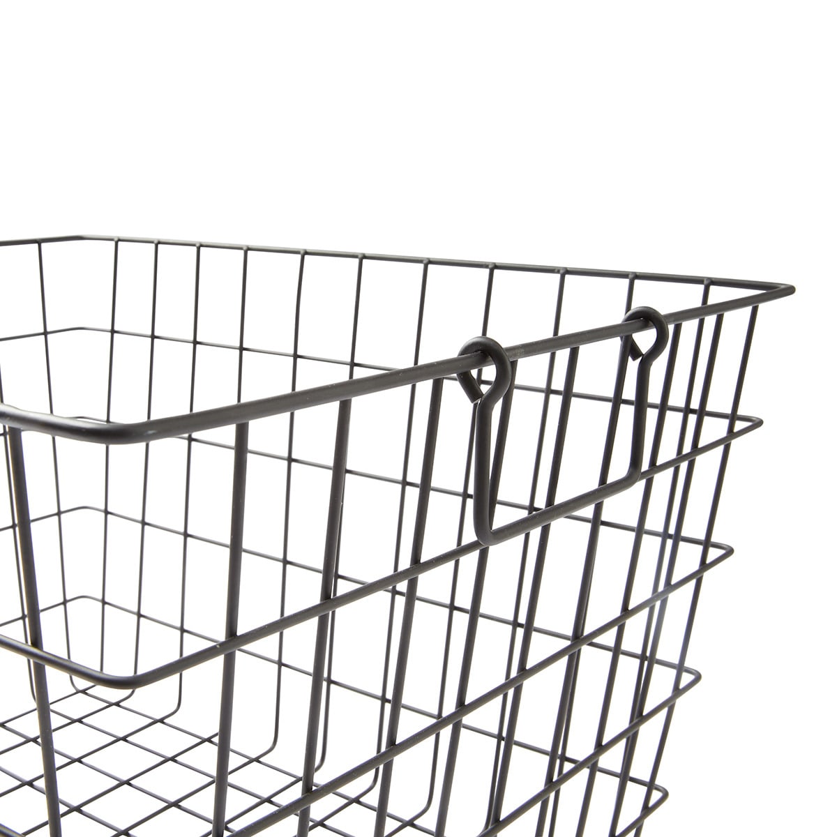 Rectangle Wire Basket - Large, Black - Kmart