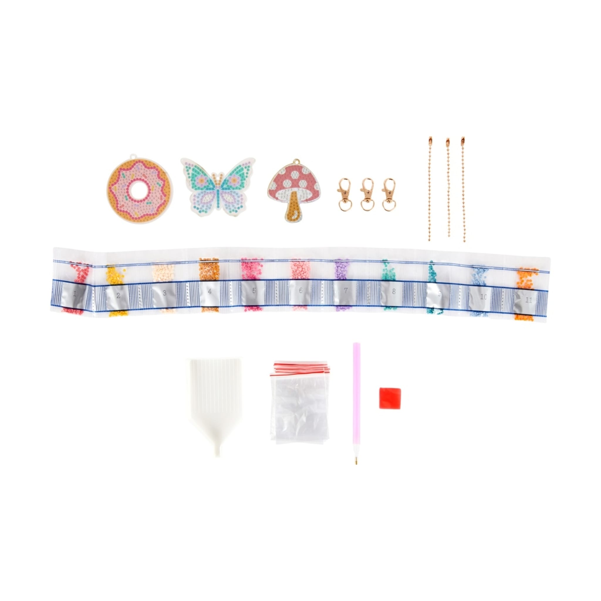 3 Pack Sparkle Gem Art - Keychains - Kmart NZ