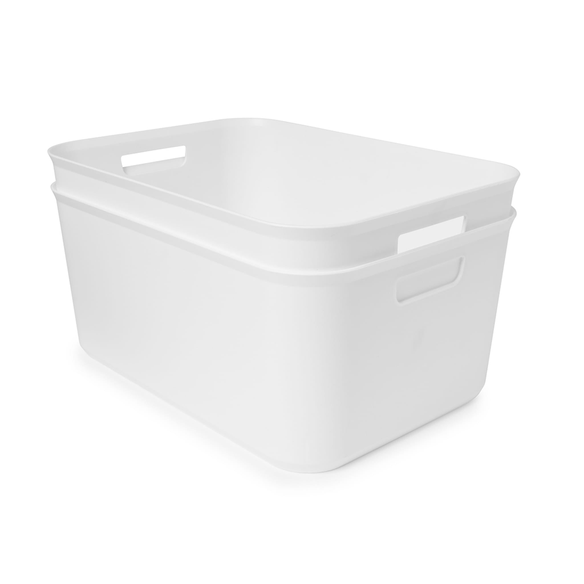 2 Pack 12.5L Utile Large Tubs - White - Kmart