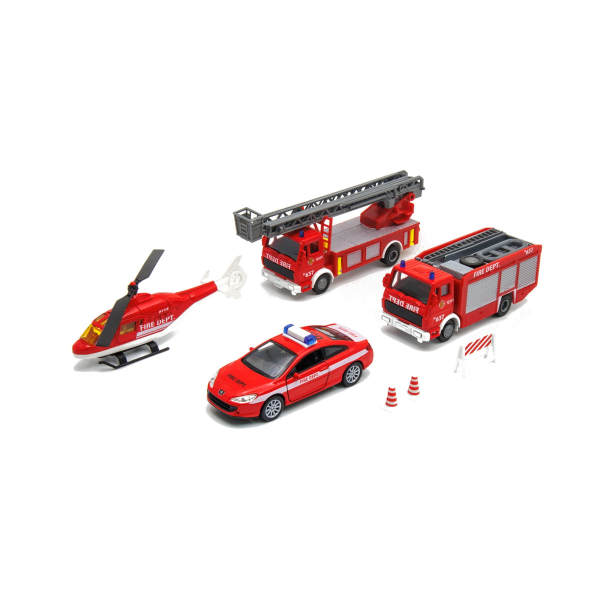 Welly Urban Spirit Free Wheeling & Moving Parts Fire City Set - Kmart