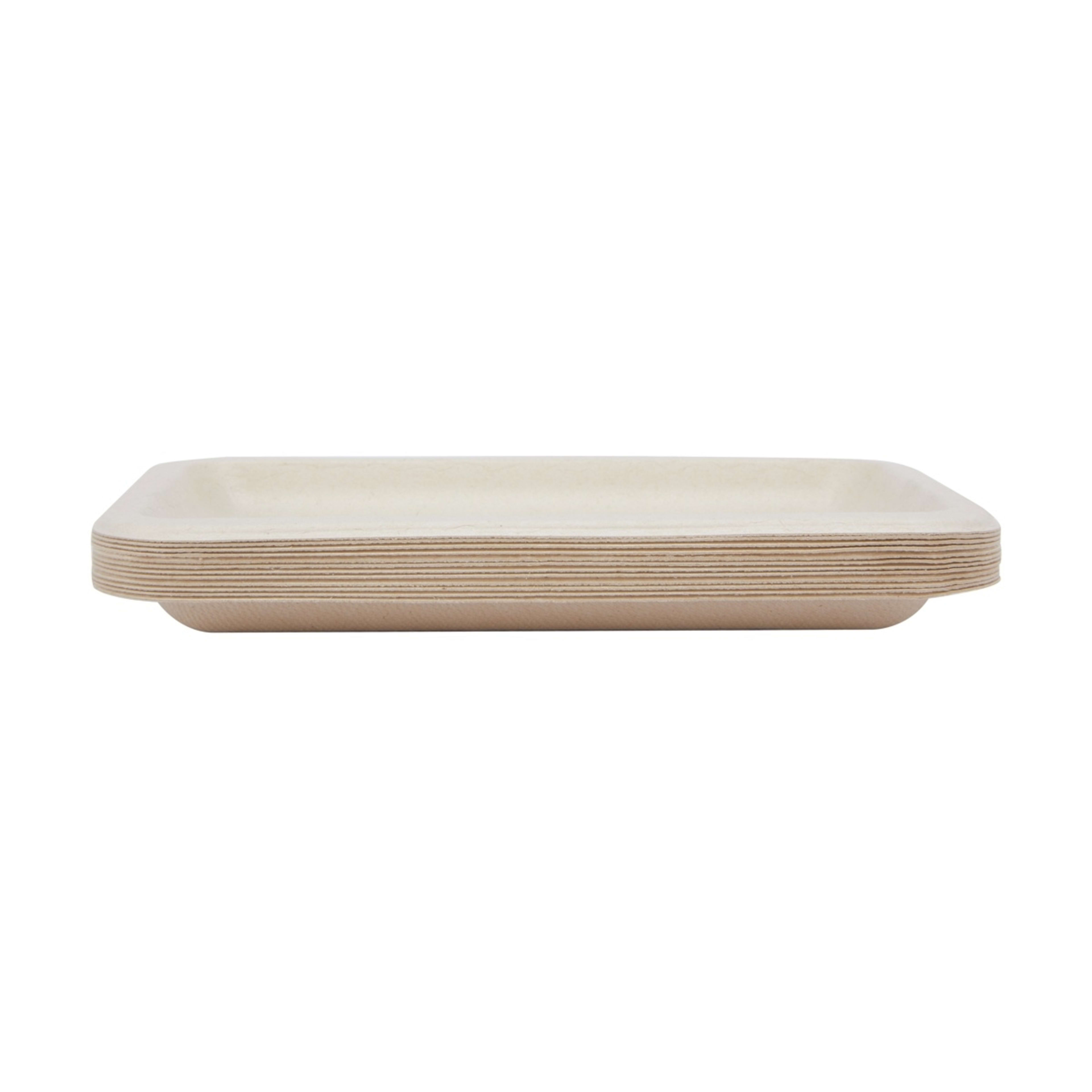 12 Piece Sugarcane Pulp Rectangle Plates - Kmart