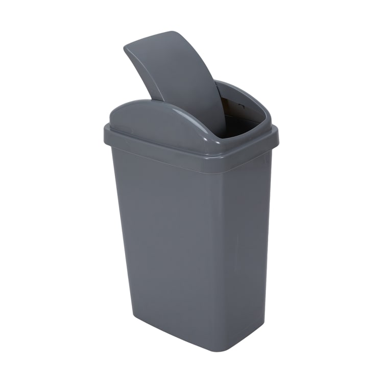 55L Slim Line Bin - Grey - Kmart