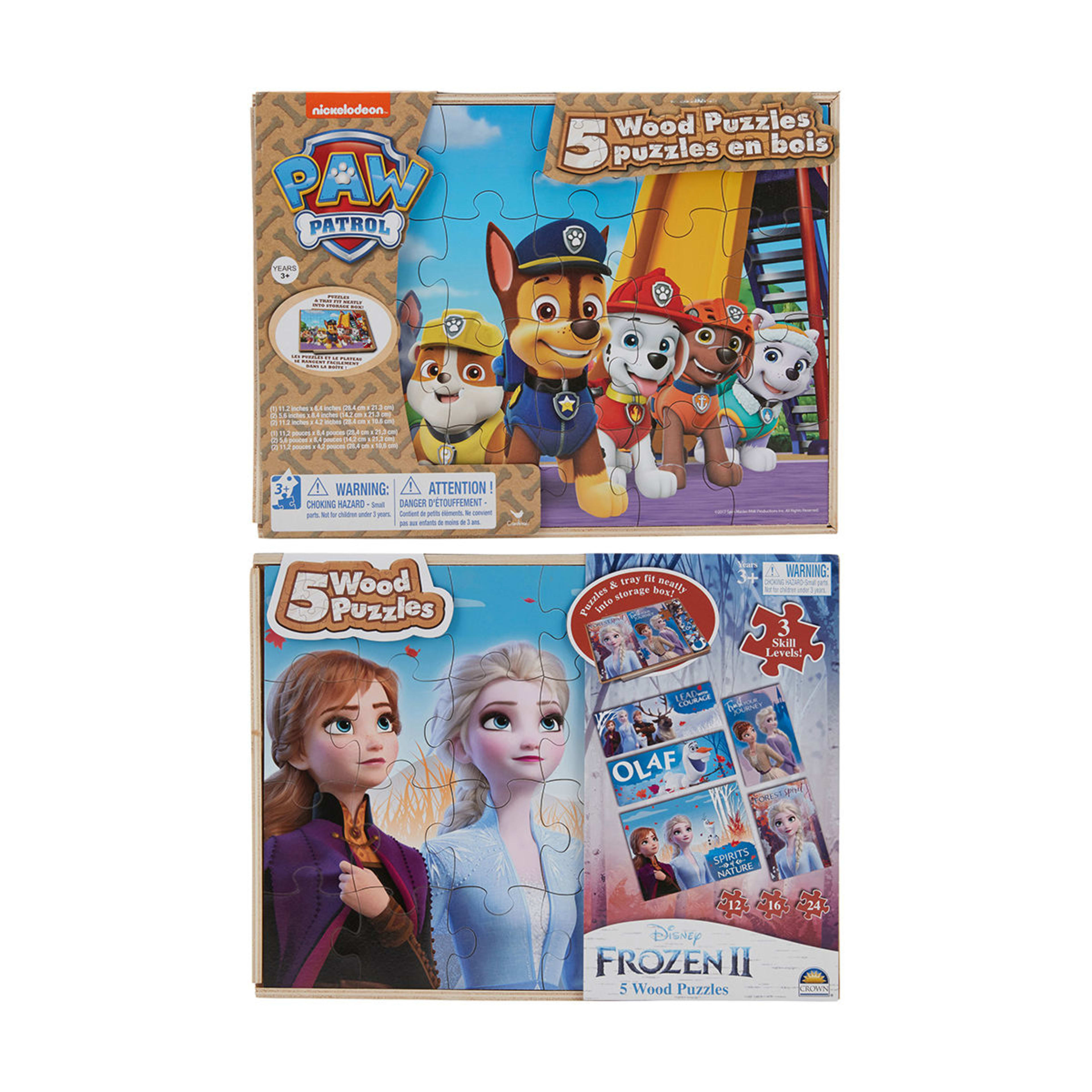 5 Pack Wood Puzzles - Assorted - Kmart