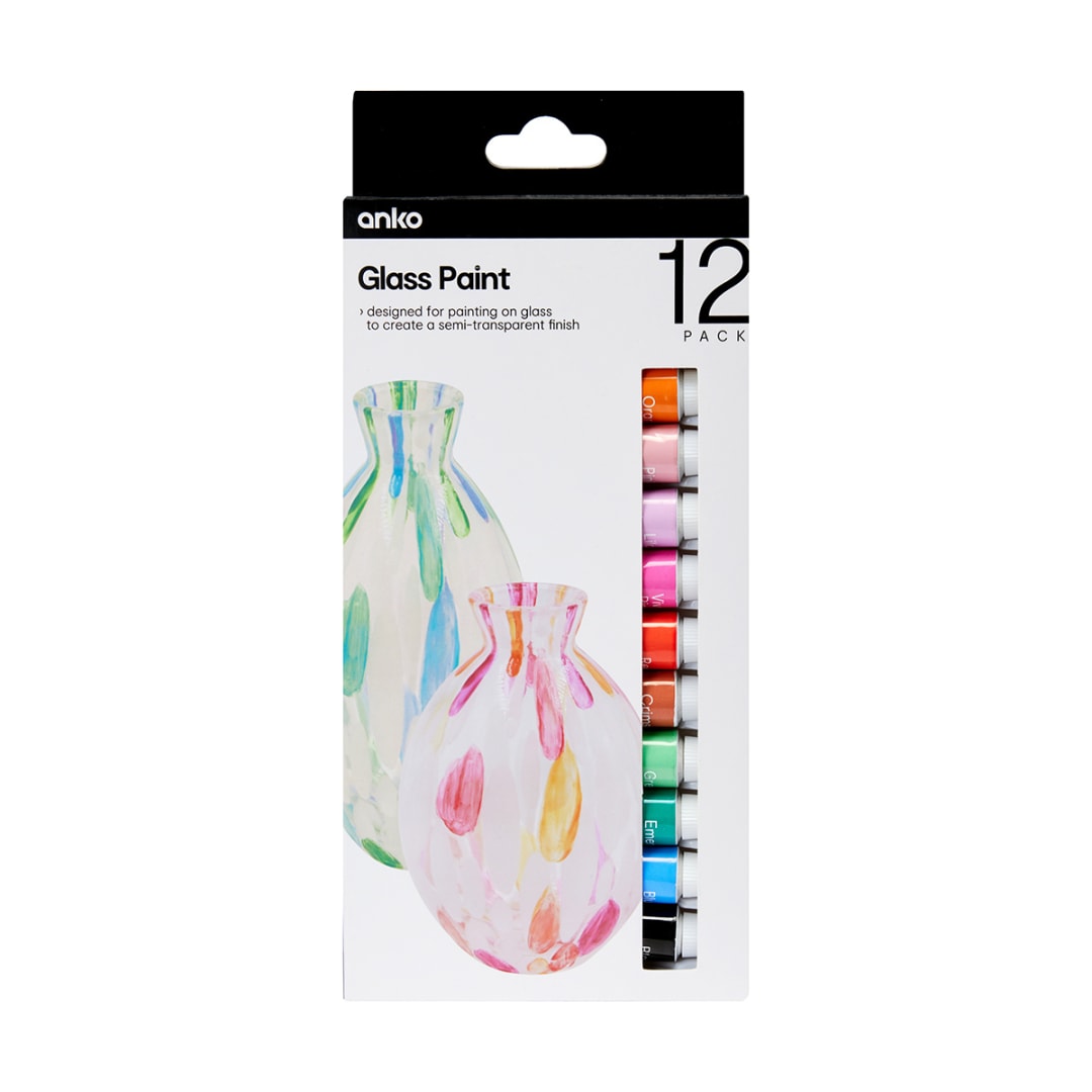 12 Pack Glass Paint - Kmart