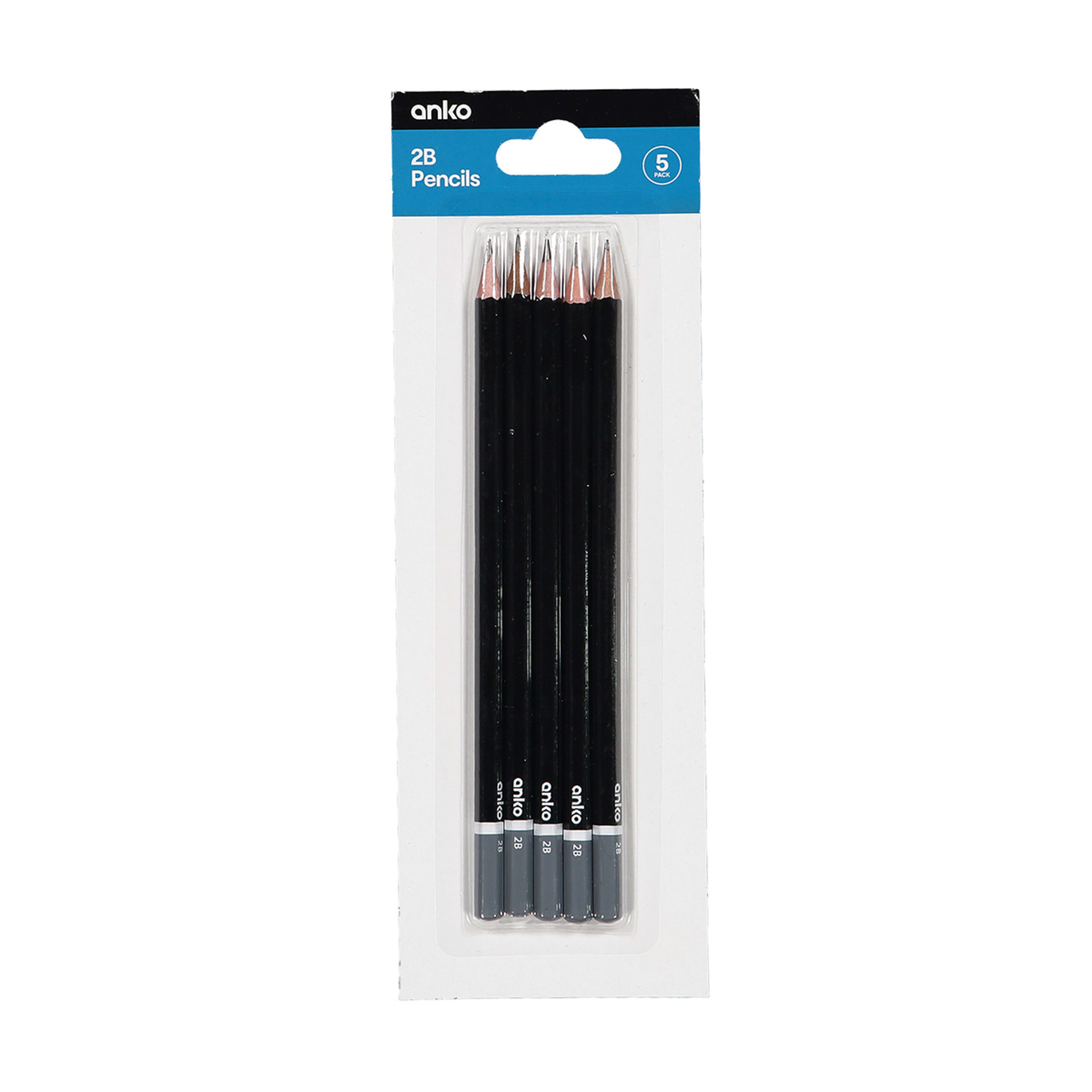 5 Pack 2B Pencils - Kmart