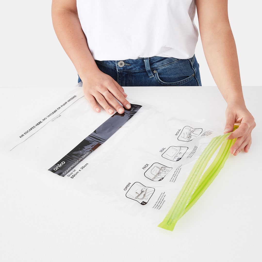 Travel Compression Storage Bags - Clear - Kmart