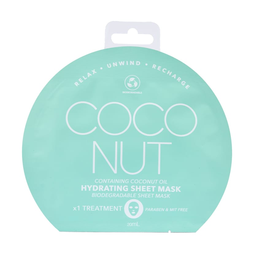 Hydrating Sheet Mask - Coconut Oil - Kmart