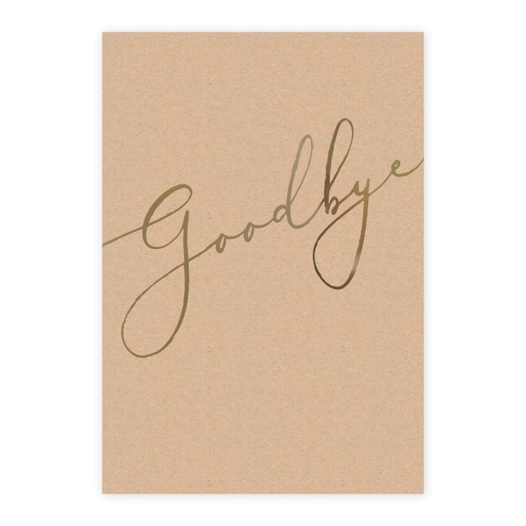 Hallmark Midi Colossal Goodbye Greeting Card - Gold Script - Kmart