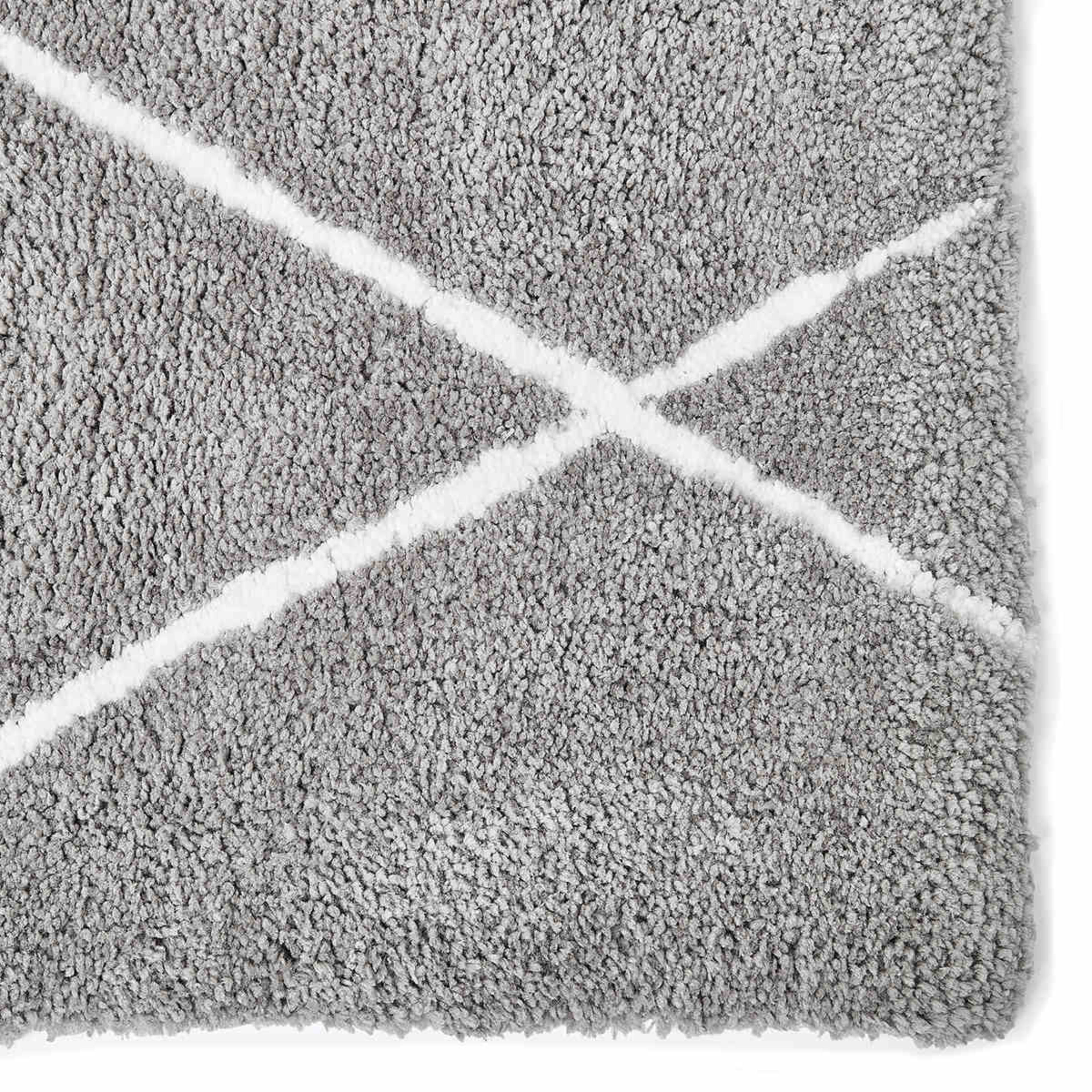 Trellis Rug - Grey, Small - 140cm x 70cm - Kmart