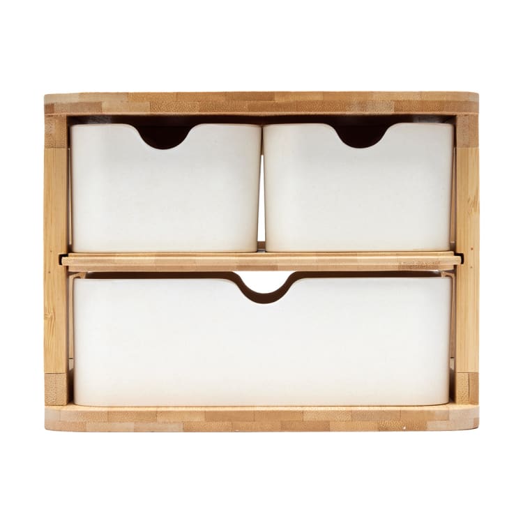 3 Drawer Bamboo Storage Unit - Kmart