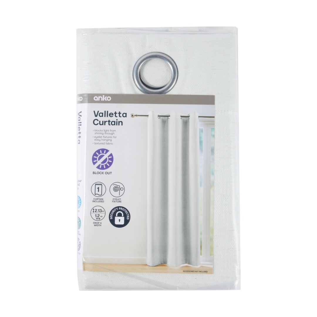 Valletta Block Out Curtain - Snow - Kmart