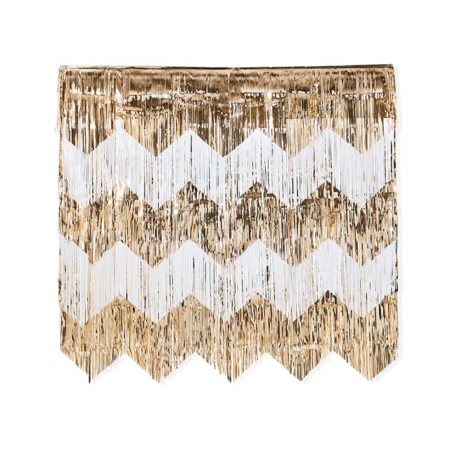 Foil Backdrop - Gold Look and White - Kmart