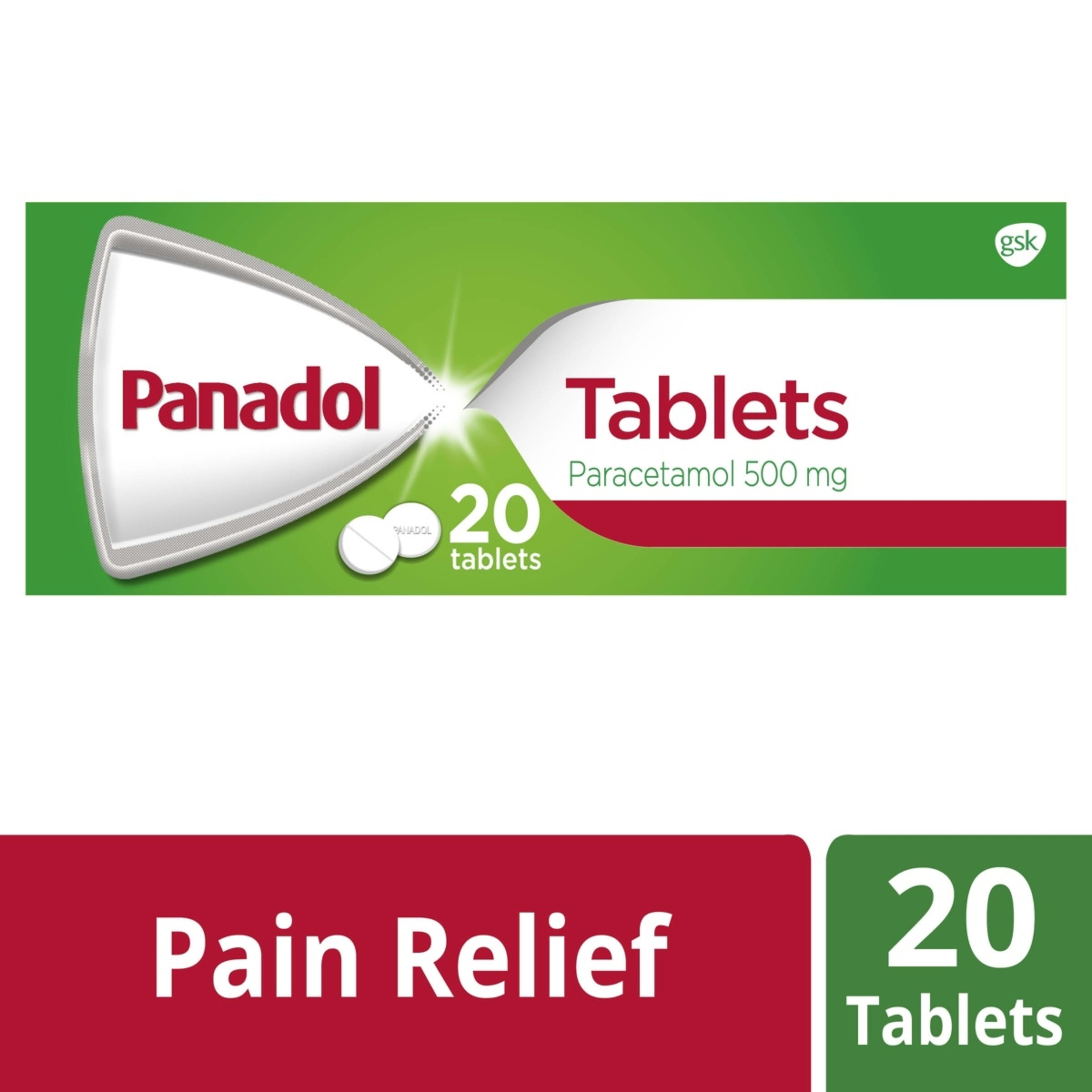 20 Pack Panadol Paracetamol Tablets 500mg - Kmart NZ