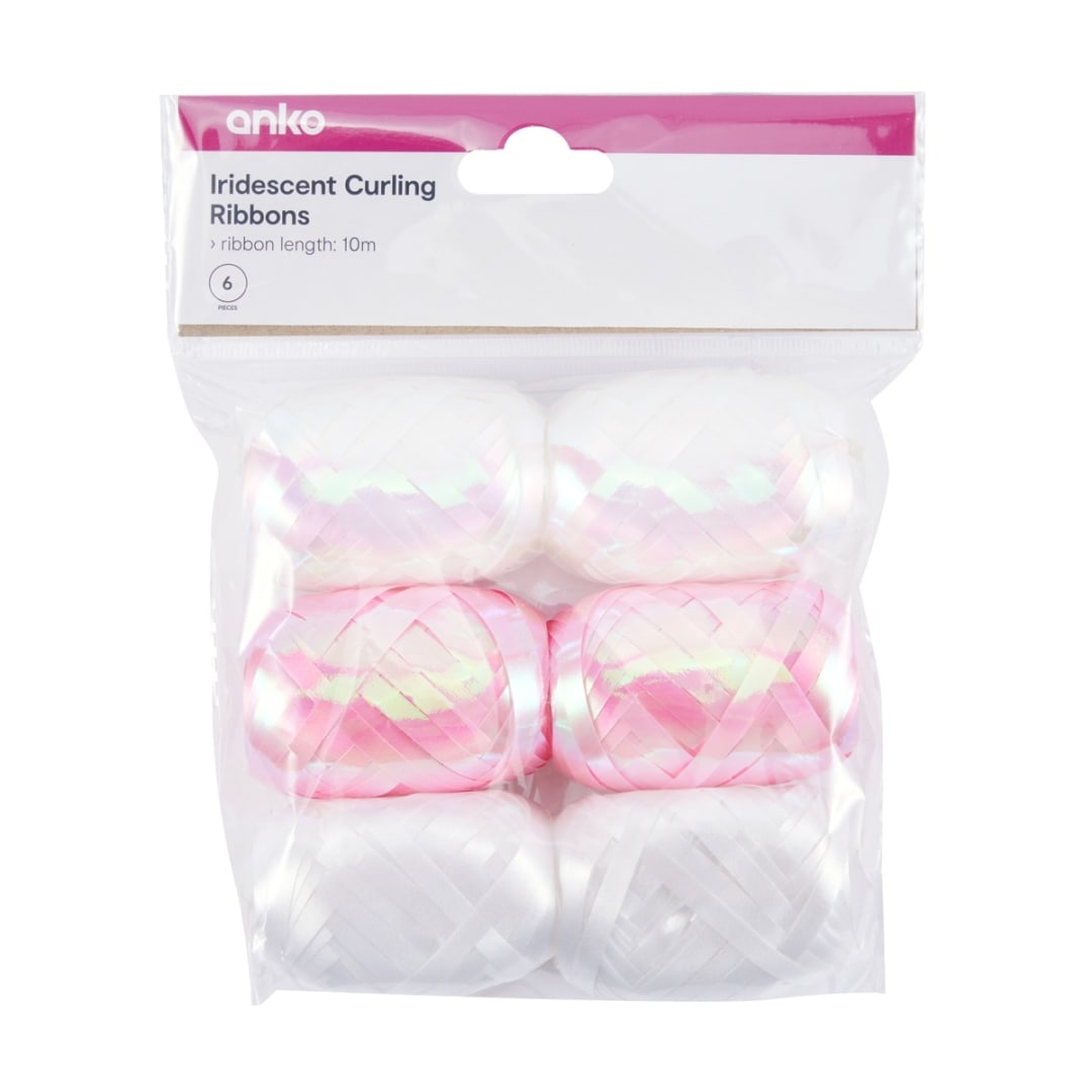 6 Piece Curling Ribbons - Iridescent - Kmart