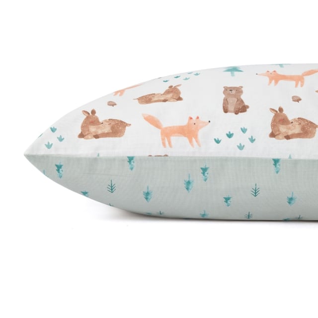 Cotton Reversible Cot Quilt Cover Set - Woodland - Kmart