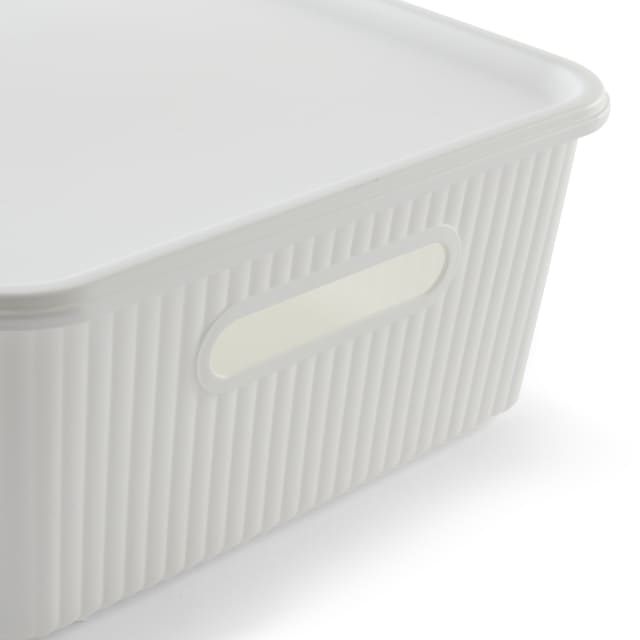 11L Ribbed Container - White - Kmart NZ